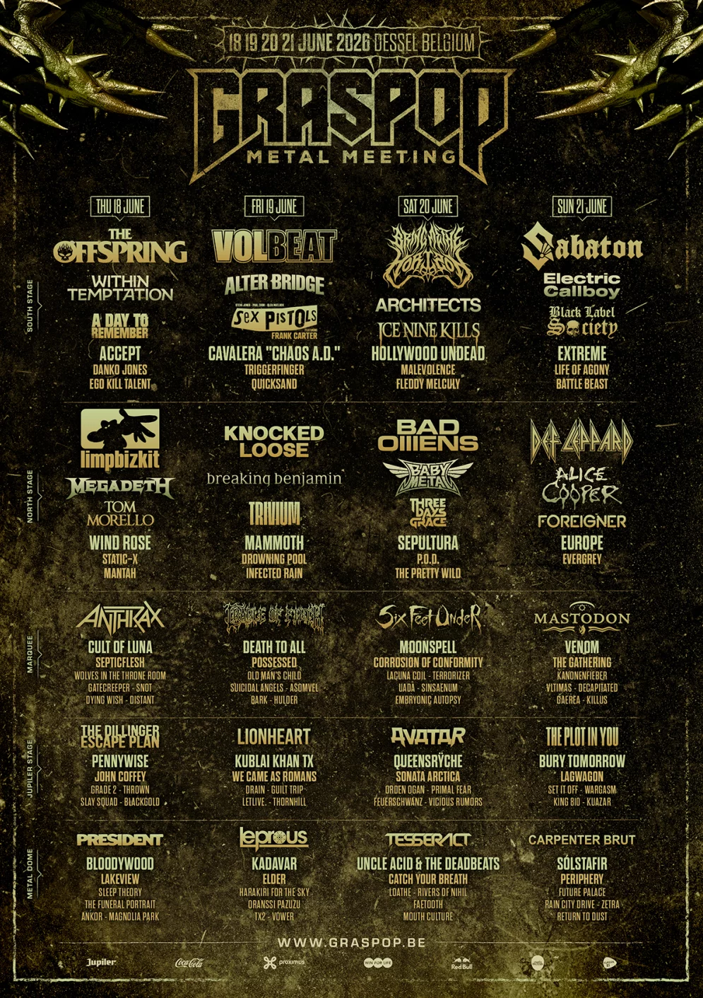 Graspop Metal Meeting 2026 – Lineup, dates, tickets | KRACH
